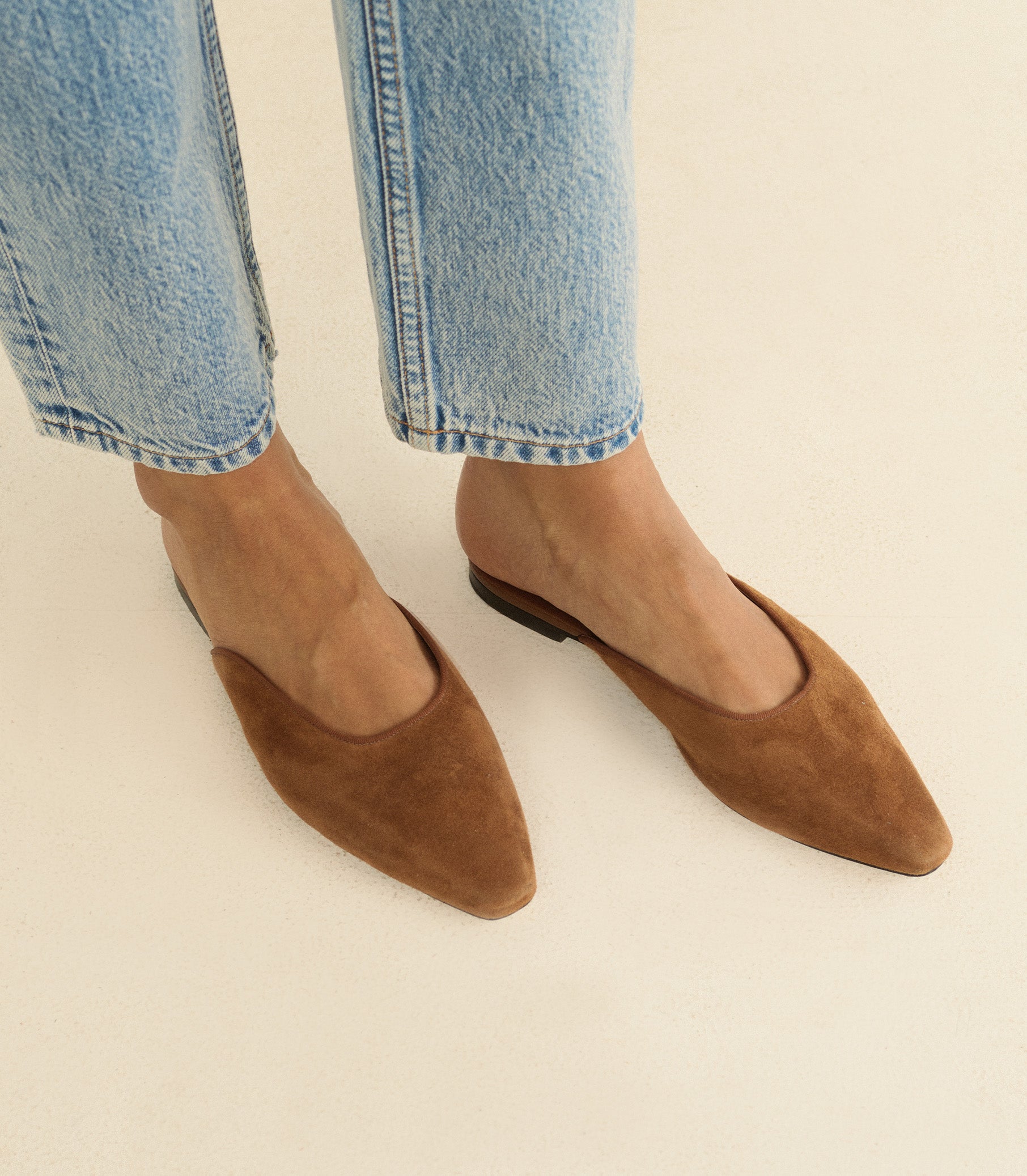 DÔEN DOEN Adair Suede Almond Toe Slides